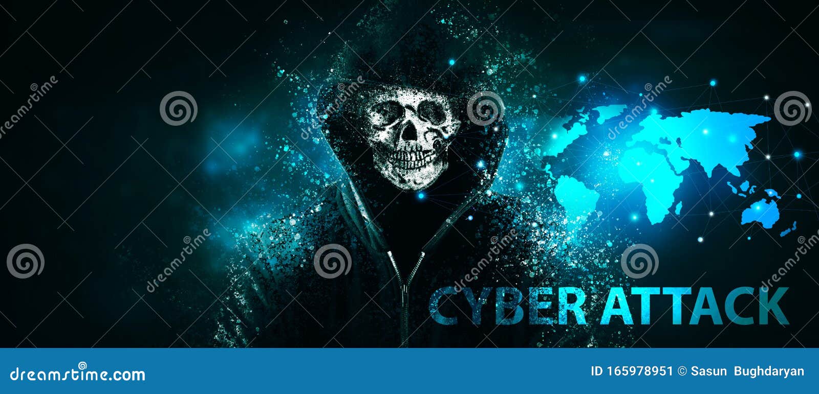 Cybersecurity, Computer Hacker with Hoodie Stock Image - Image of ...