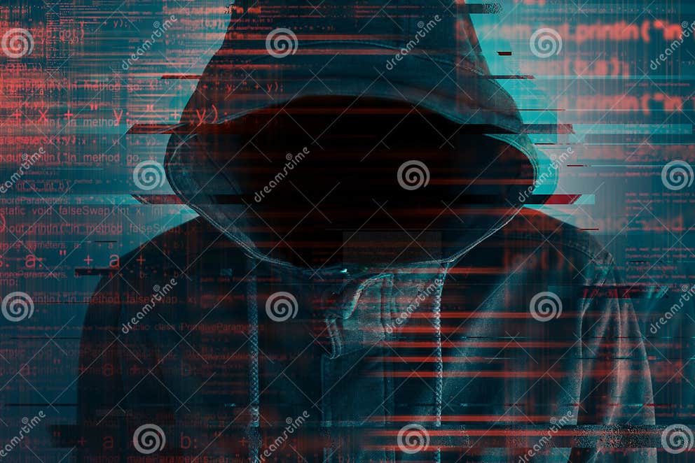 Cybersecurity, Computer Hacker with Hoodie Stock Image - Image of electronics, hacker: 132493371