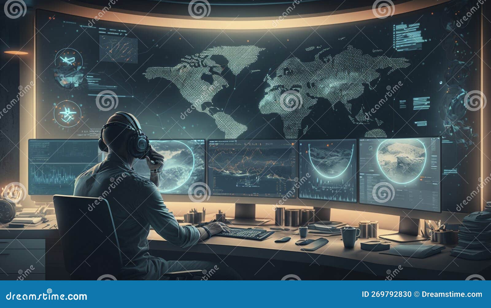 Cybersecurity Computer Hacker With Hoodie And Obscured Face Computer