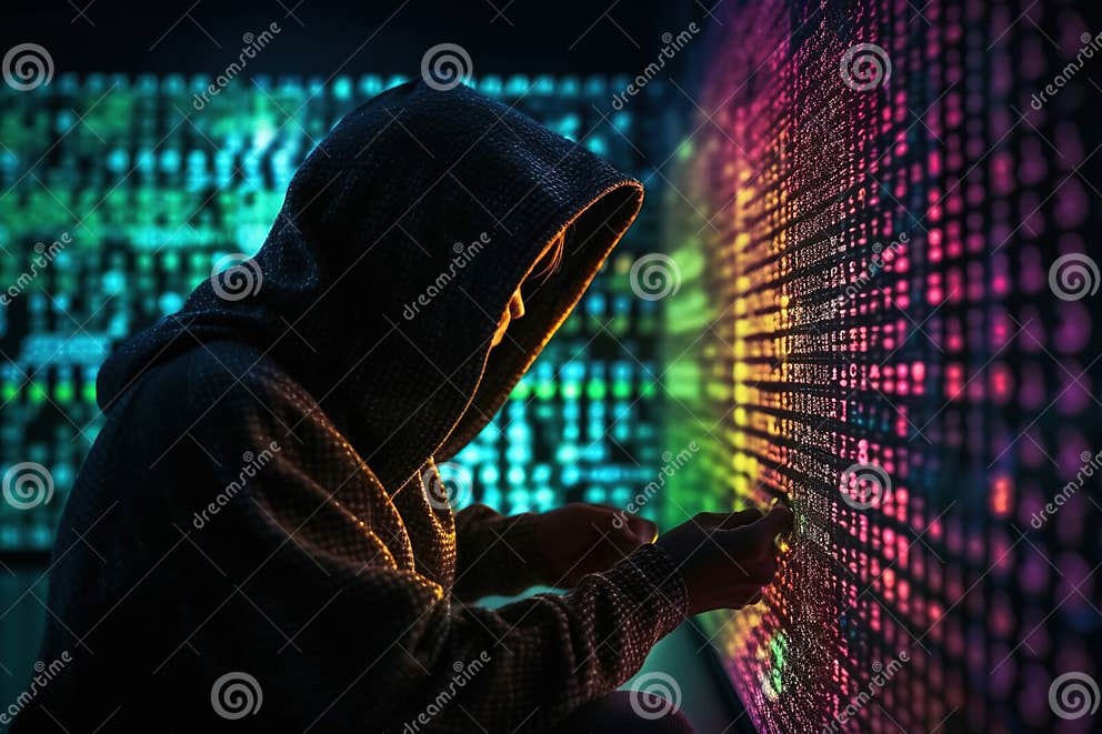 Cybersecurity, Computer Hacker with Hoodie, Vulnerability and Hacker ...