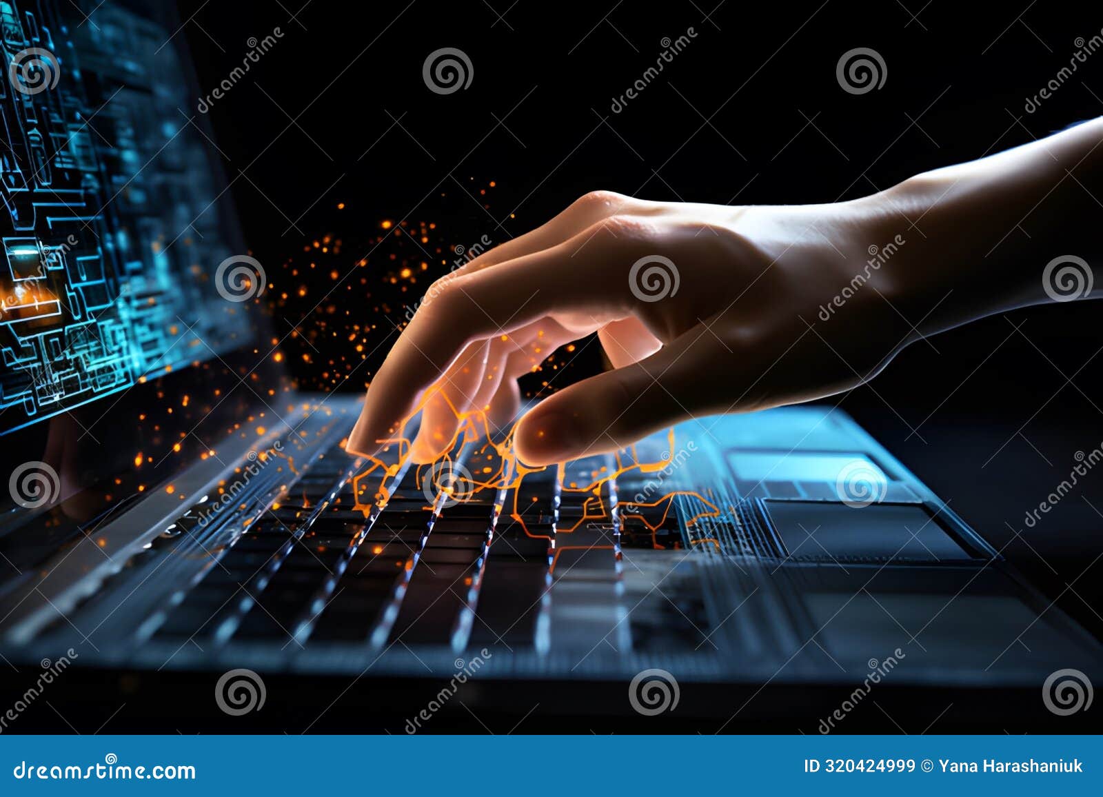 Cybersecurity Concept An Abstract Representation Of Cybersecurity With Coding Binary Digits