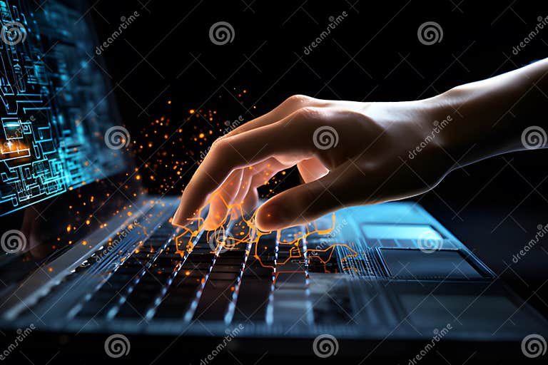 Cybersecurity Concept: an Abstract Representation of Cybersecurity with Coding, Binary Digits ...