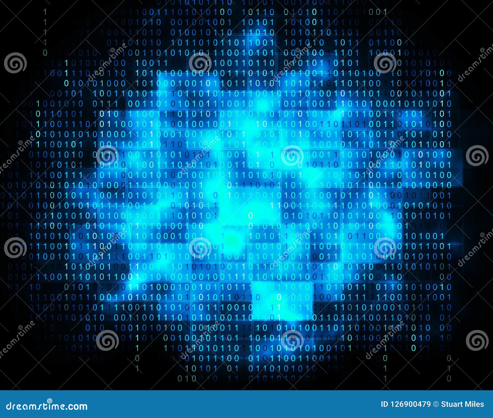 Cybersecurity Concept Digital Cyber Security 2d Illustration Stock ...