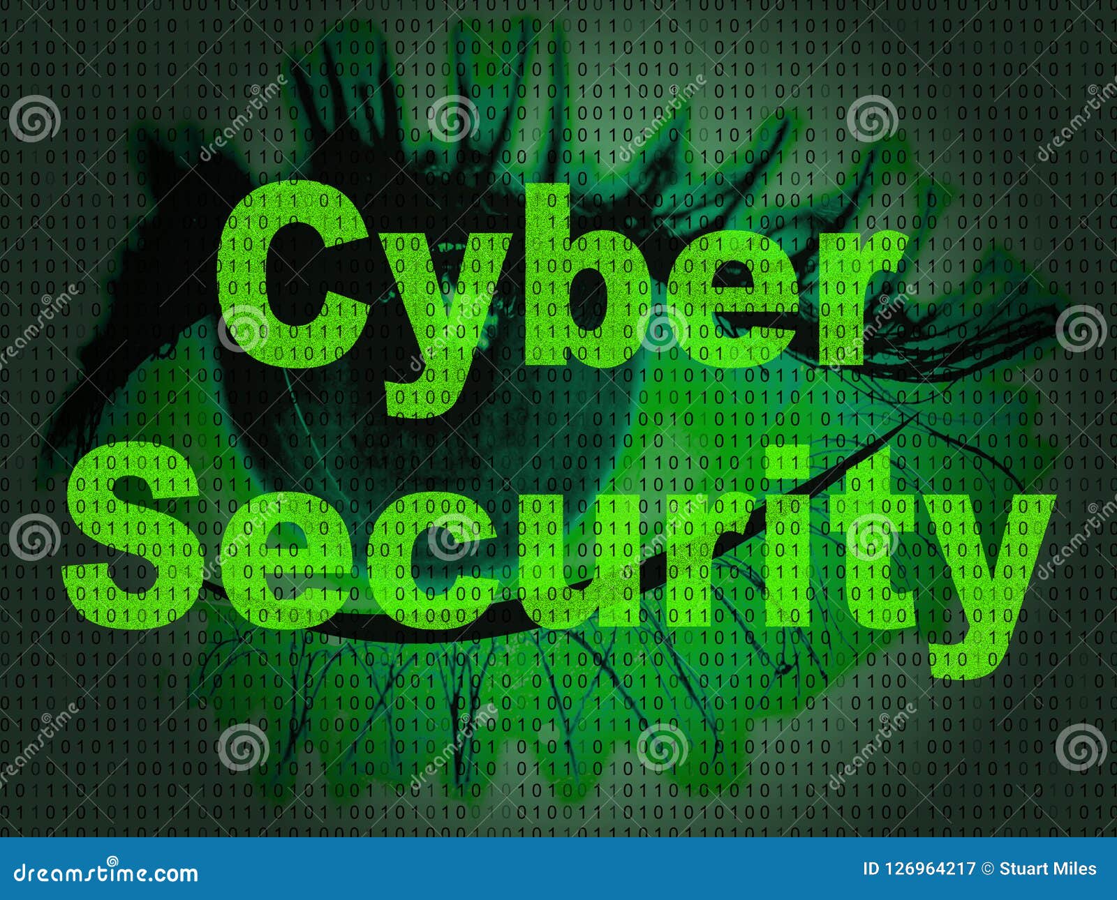 Cybersecurity Concept Digital Cyber Security 2d Illustration Stock ...