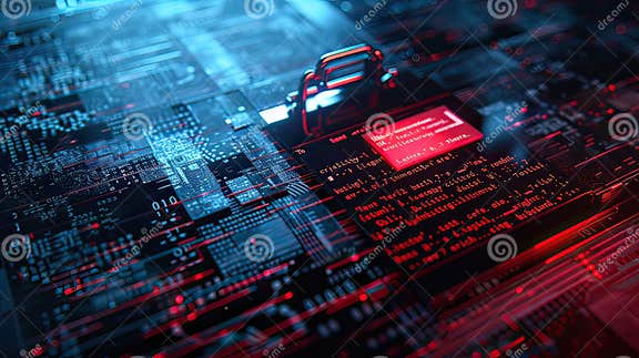 Cybersecurity Concept with Digital Lock and Binary Code in a Dark ... Cybersecurity Concept with Digital Lock and Binary Code in a Dark ...