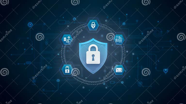 Cybersecurity Concept Digital Protection Data Safety Network Secure Information Technology ...