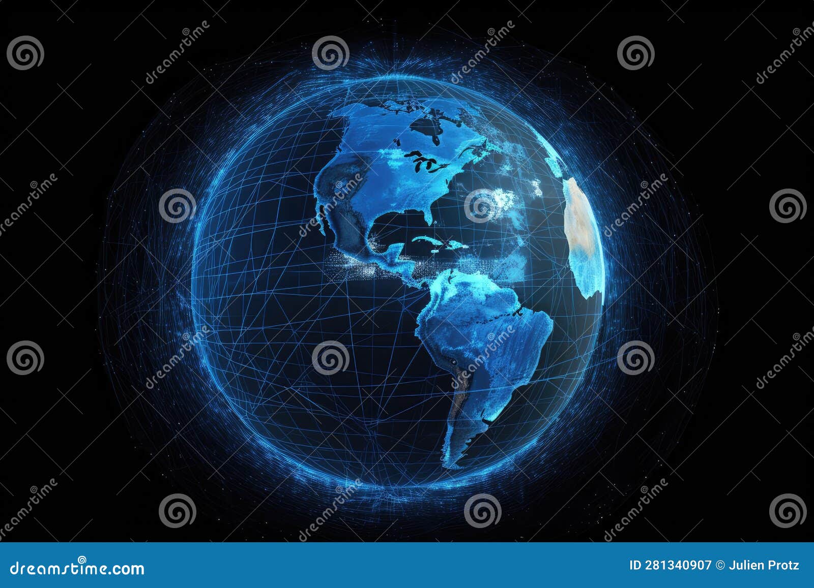 Cybersecurity Concept Featuring a Globe in the Center Stock ...