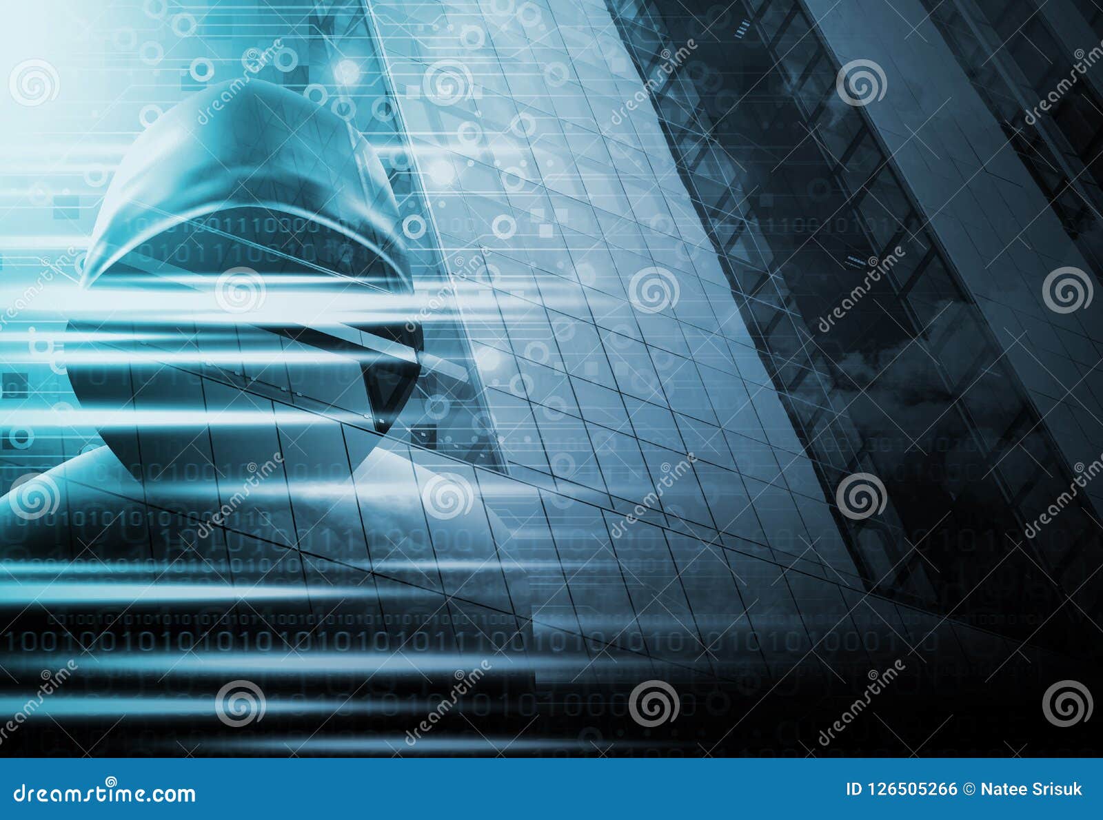 Cybersecurity Concept of Hacker and Technology Design Stock ...