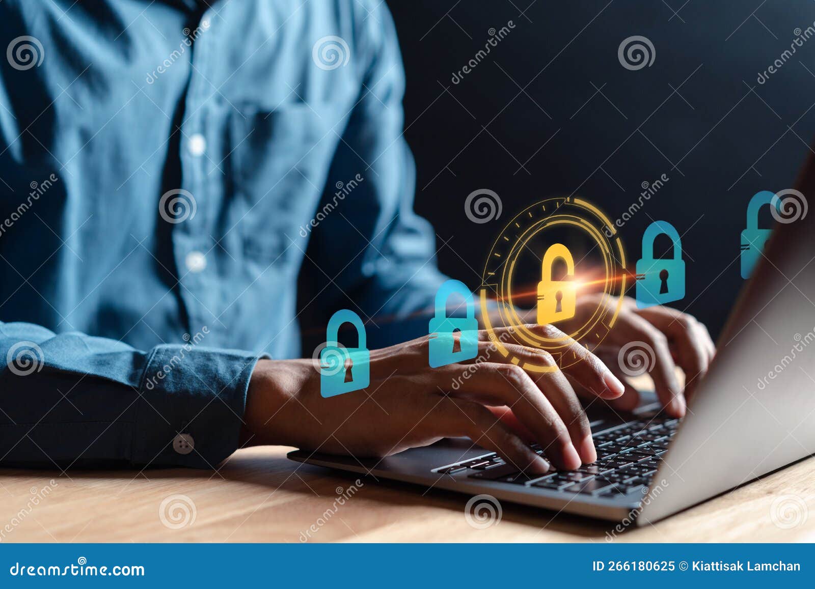 Cybersecurity Concept Identity Theft, Database Hacks, Internet Cyber ...