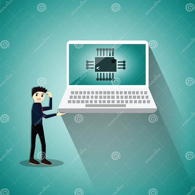 Cybersecurity Concept,Virus Computer Attacking Our Computer and ...