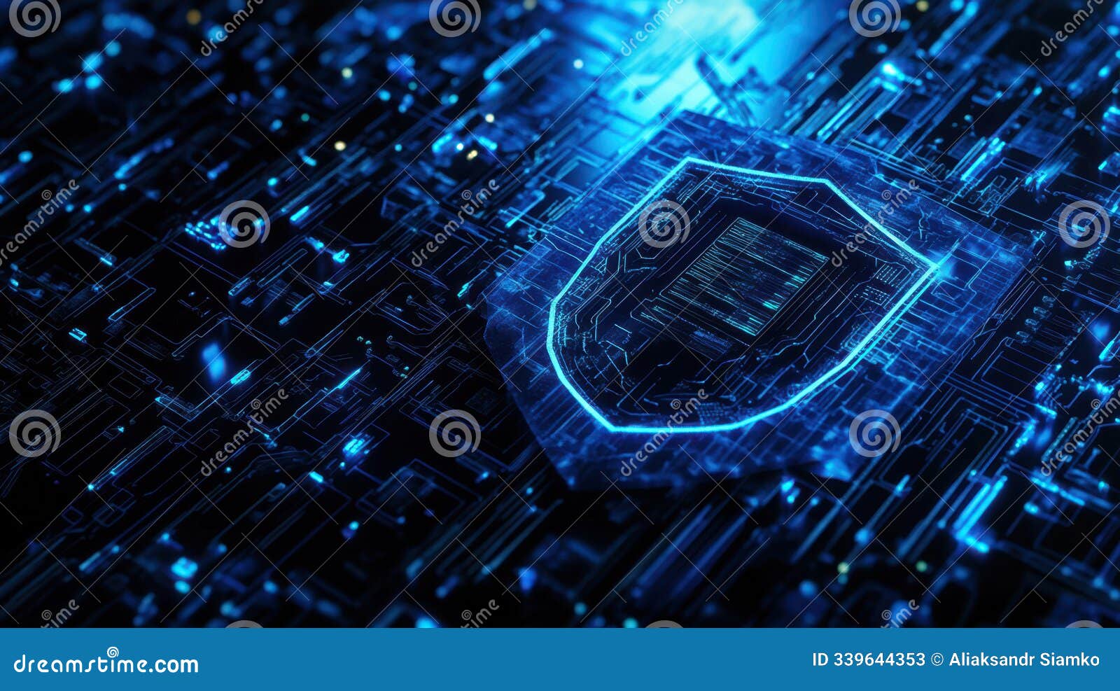 Cybersecurity Concept Visualized As a Digital Shield Protecting Online ...