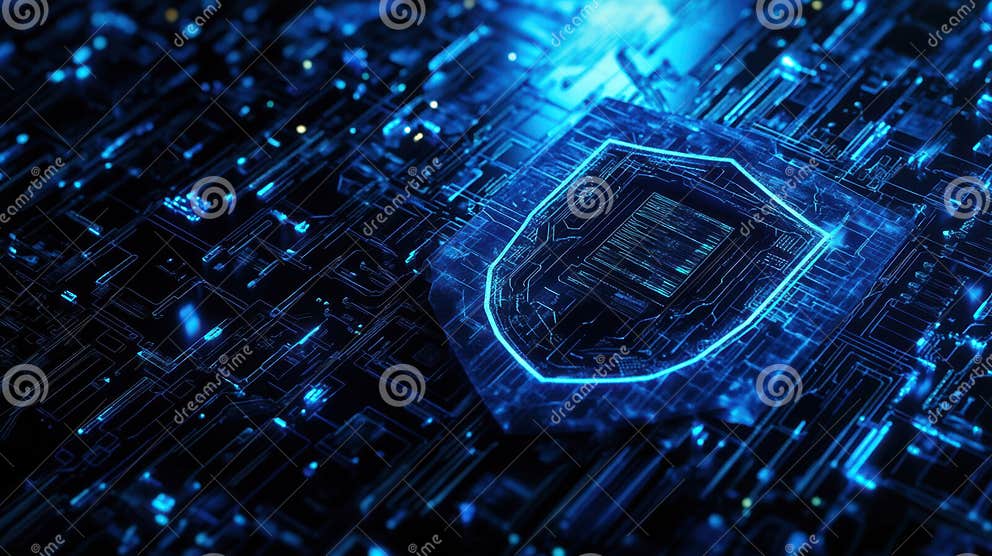 Cybersecurity Concept Visualized As a Digital Shield Protecting Online ...