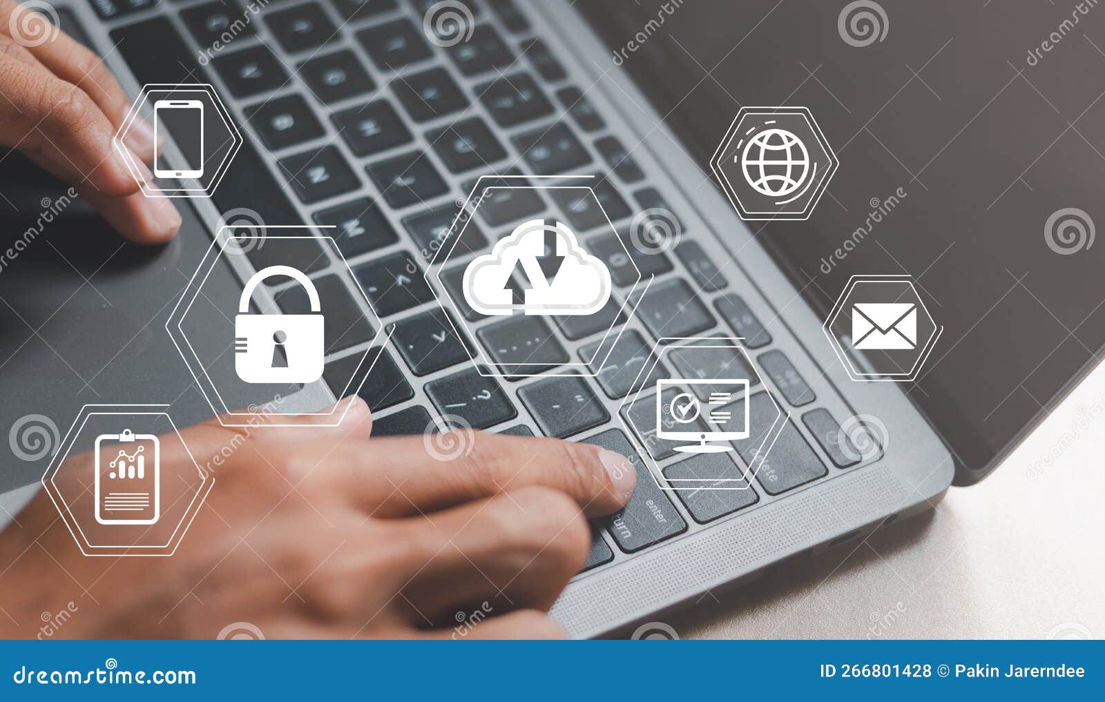 Cybersecurity and Cyber Network Concept. Security and Encryption. Stock ...