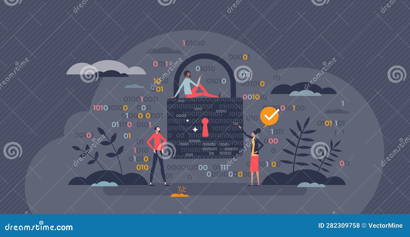 Cybersecurity and Cyberspace Data Safety Protection Tiny Person Concept ...