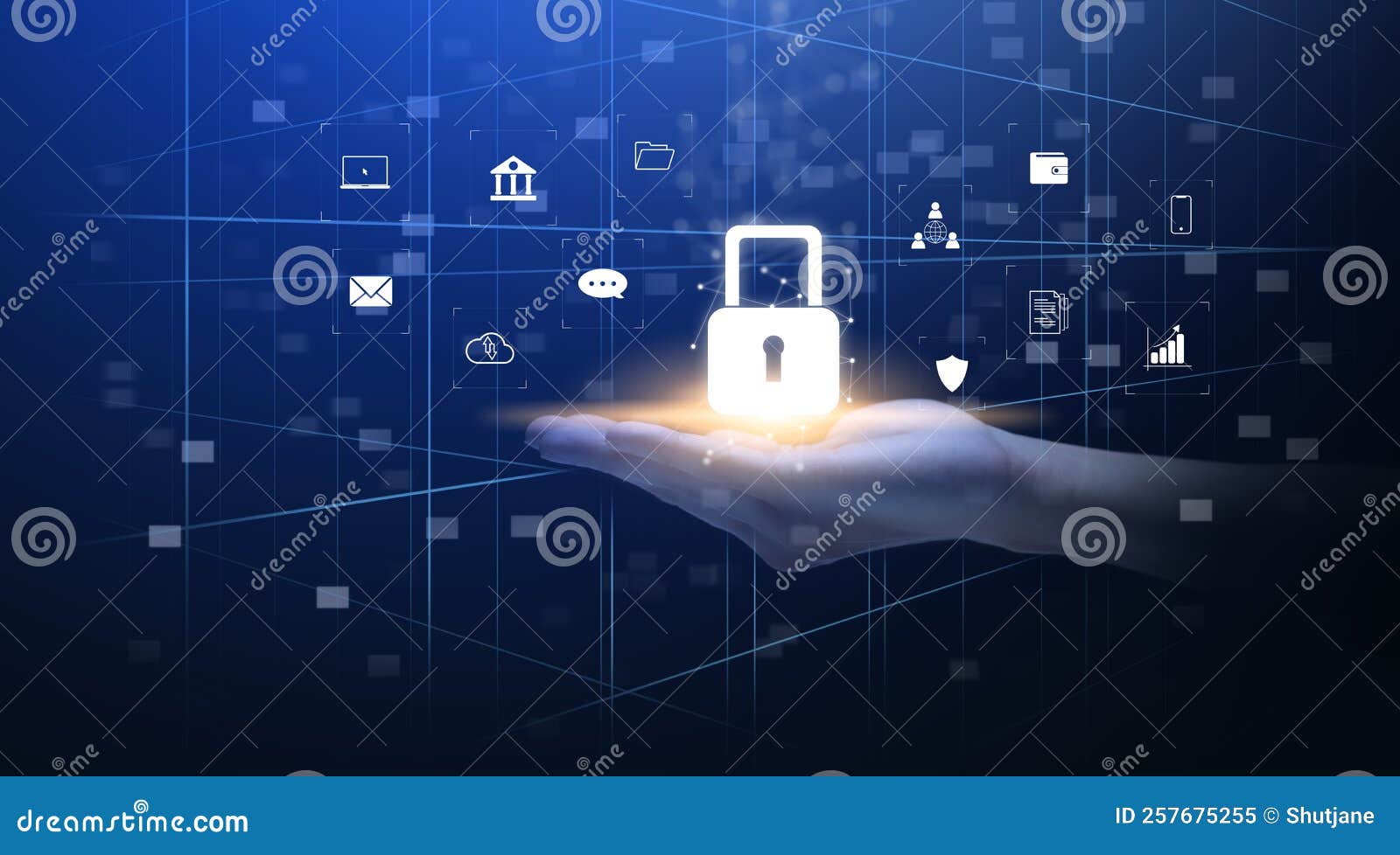 Cybersecurity and Data Privacy Protection Concept. and Internet Network Security Technology ...