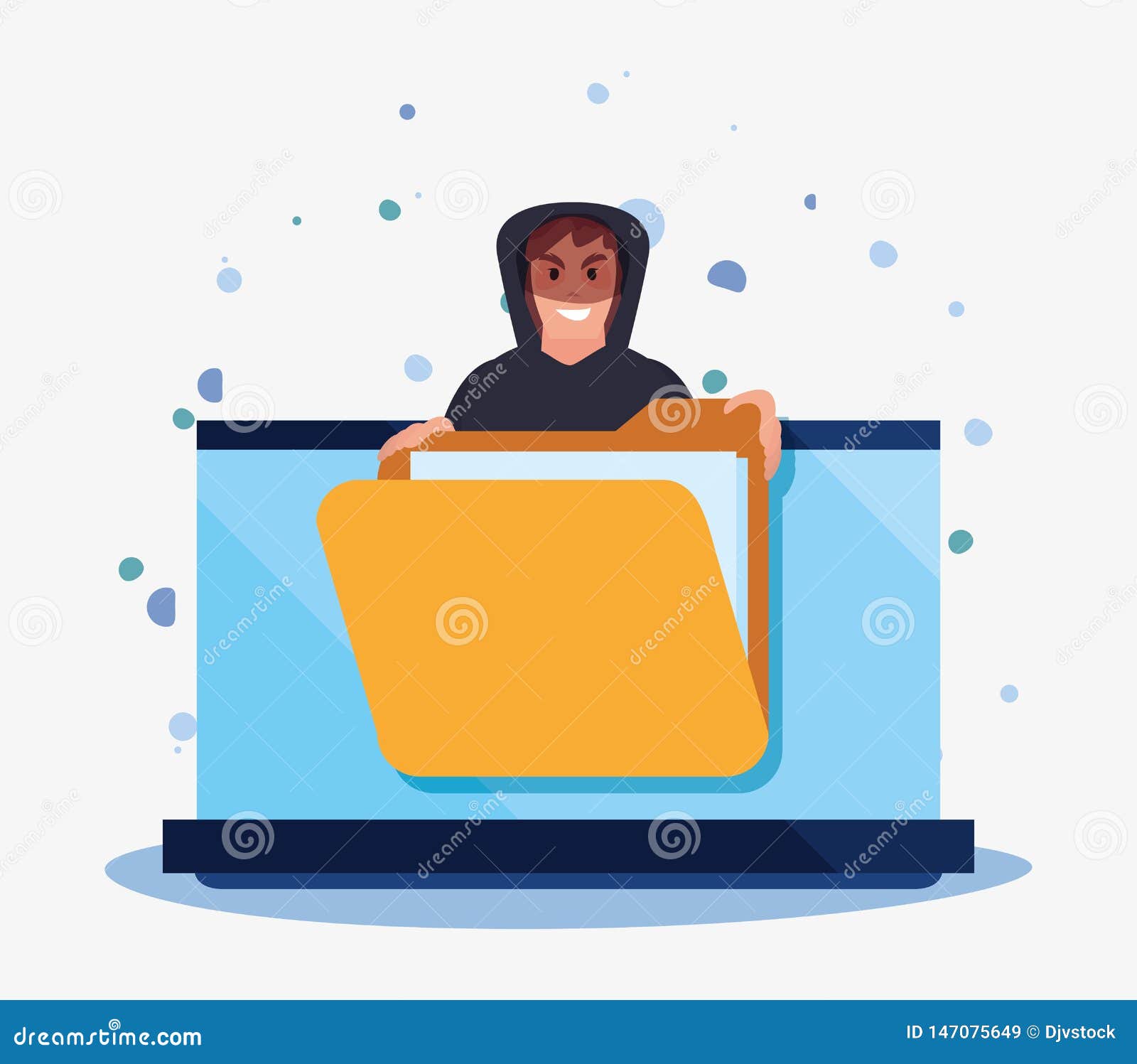 Cybersecurity Data Protection Stock Illustration - Illustration of file ...