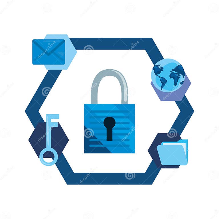 Cybersecurity Data Protection Stock Illustration Illustration Of