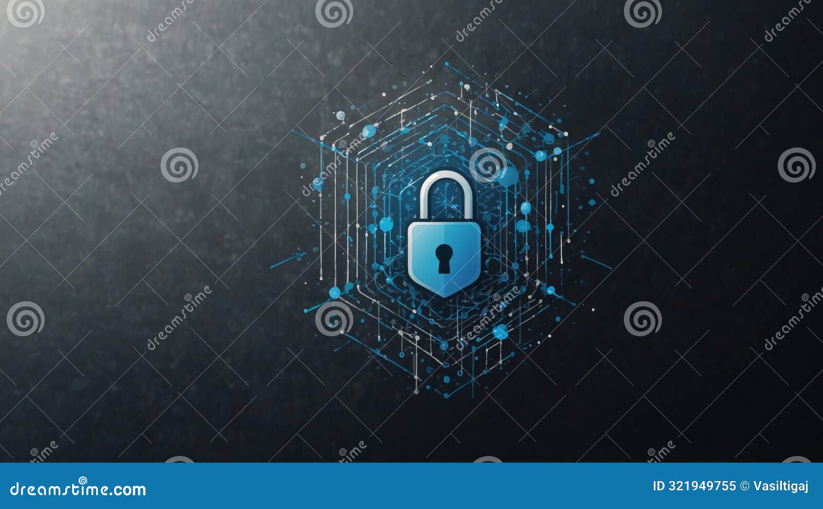 Cybersecurity and Data Protection Symbol Stock Illustration ...