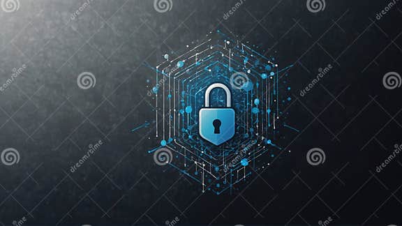 Cybersecurity and Data Protection Symbol Stock Illustration ...