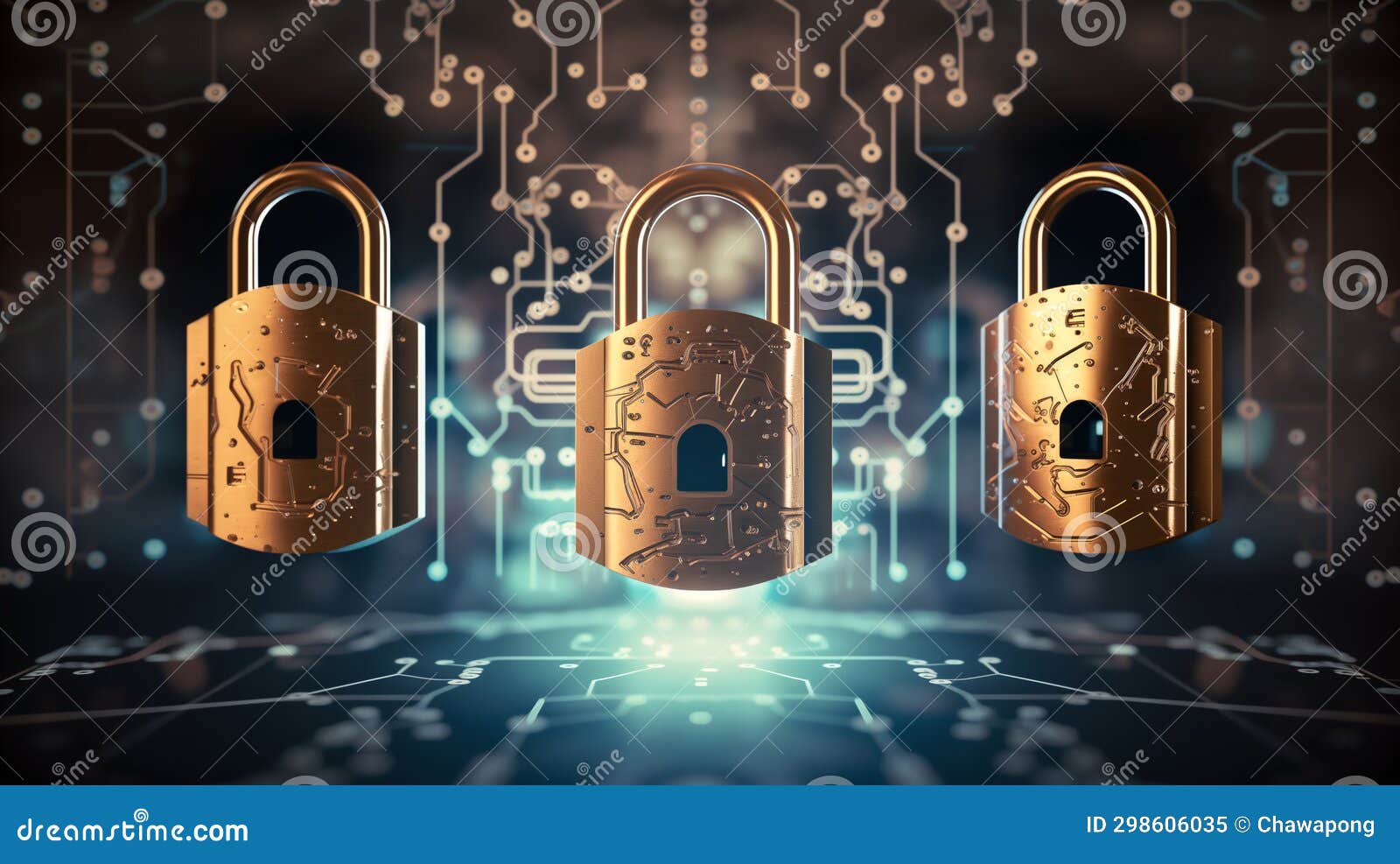 Cybersecurity in the Digital Age Stock Illustration - Illustration of ...
