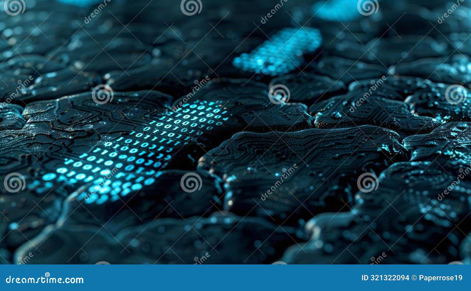 Cybersecurity Digital Footprints Made of Binary Code Stock Photo ...