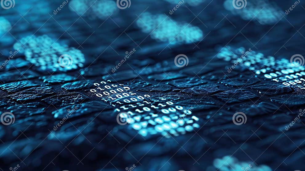 Cybersecurity Digital Footprints Made of Binary Code Stock Image ...