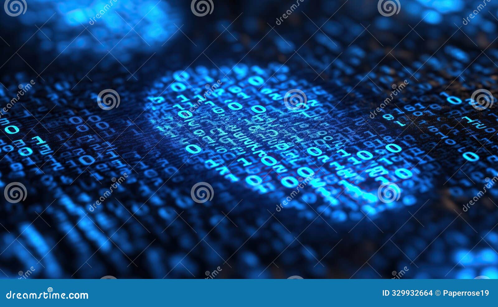 Cybersecurity Digital Footprints Made of Binary Code Stock Photo ...