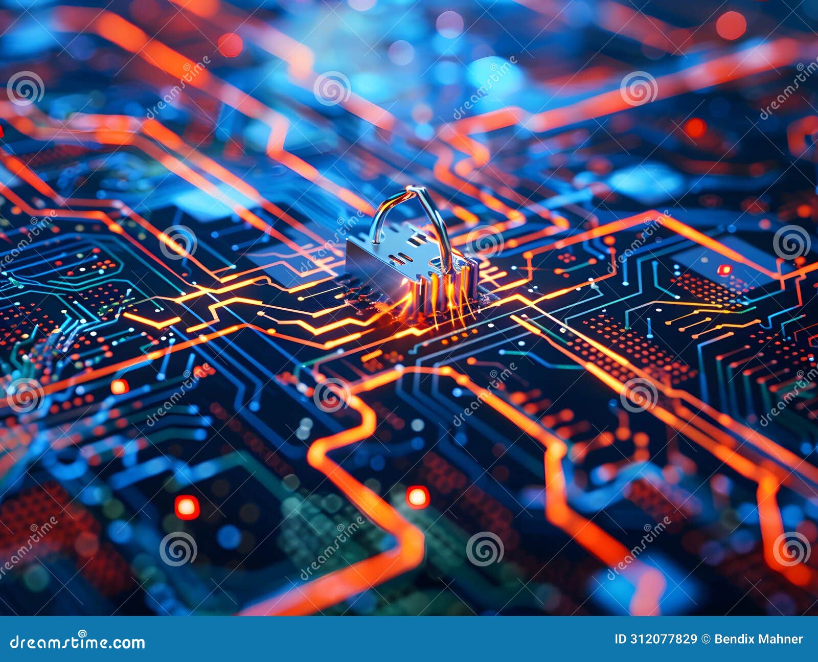 Cybersecurity Encryption Technology Abstract Background with Digital ...