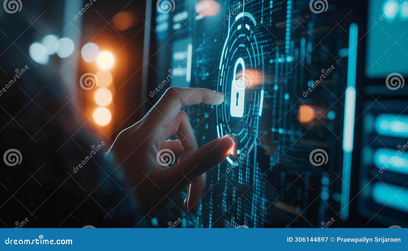 Cybersecurity in Finance, Secure Banking Login Stock Image - Image of ...