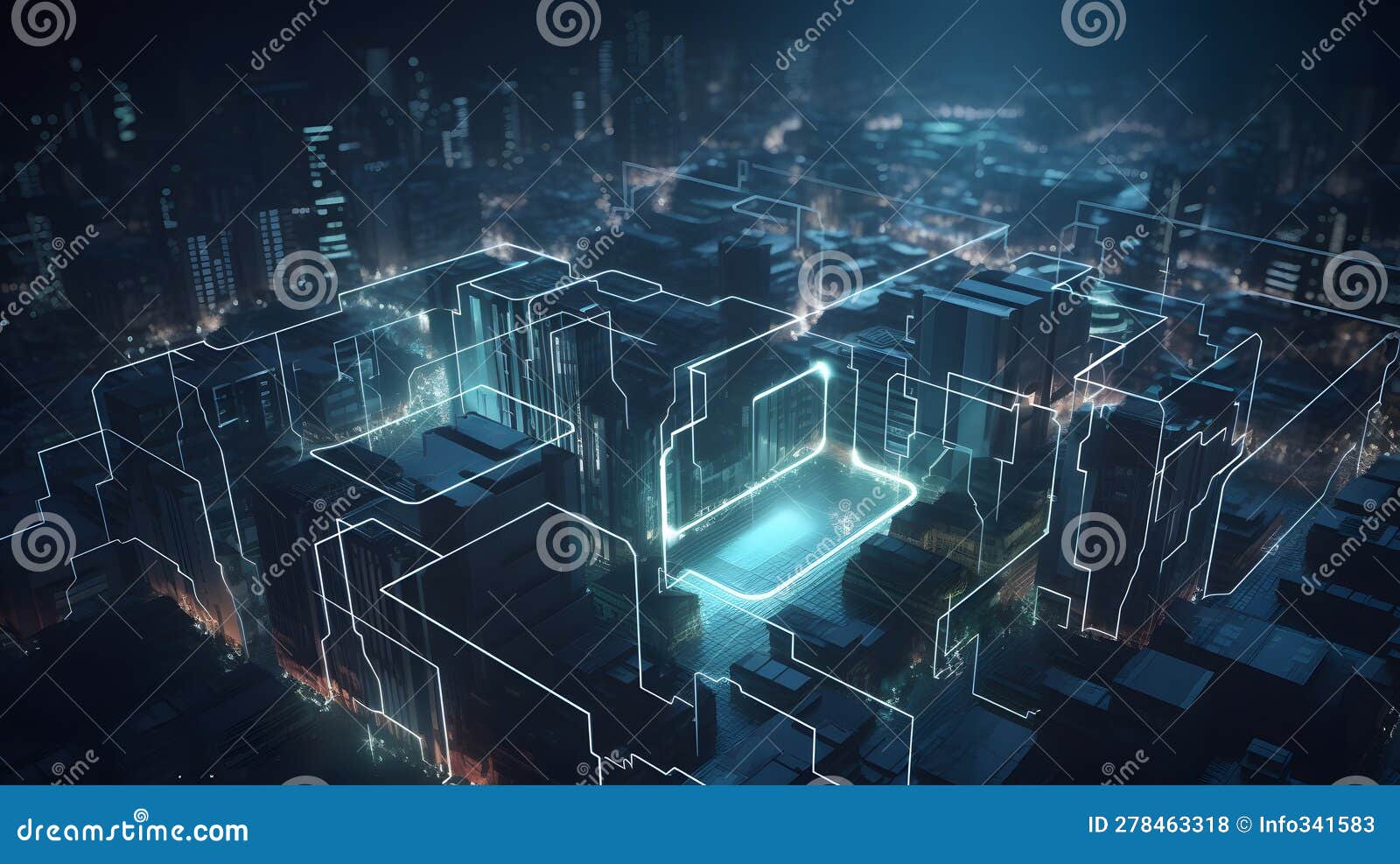 Cybersecurity Fortress A Visual Representation Of Threat Detection And