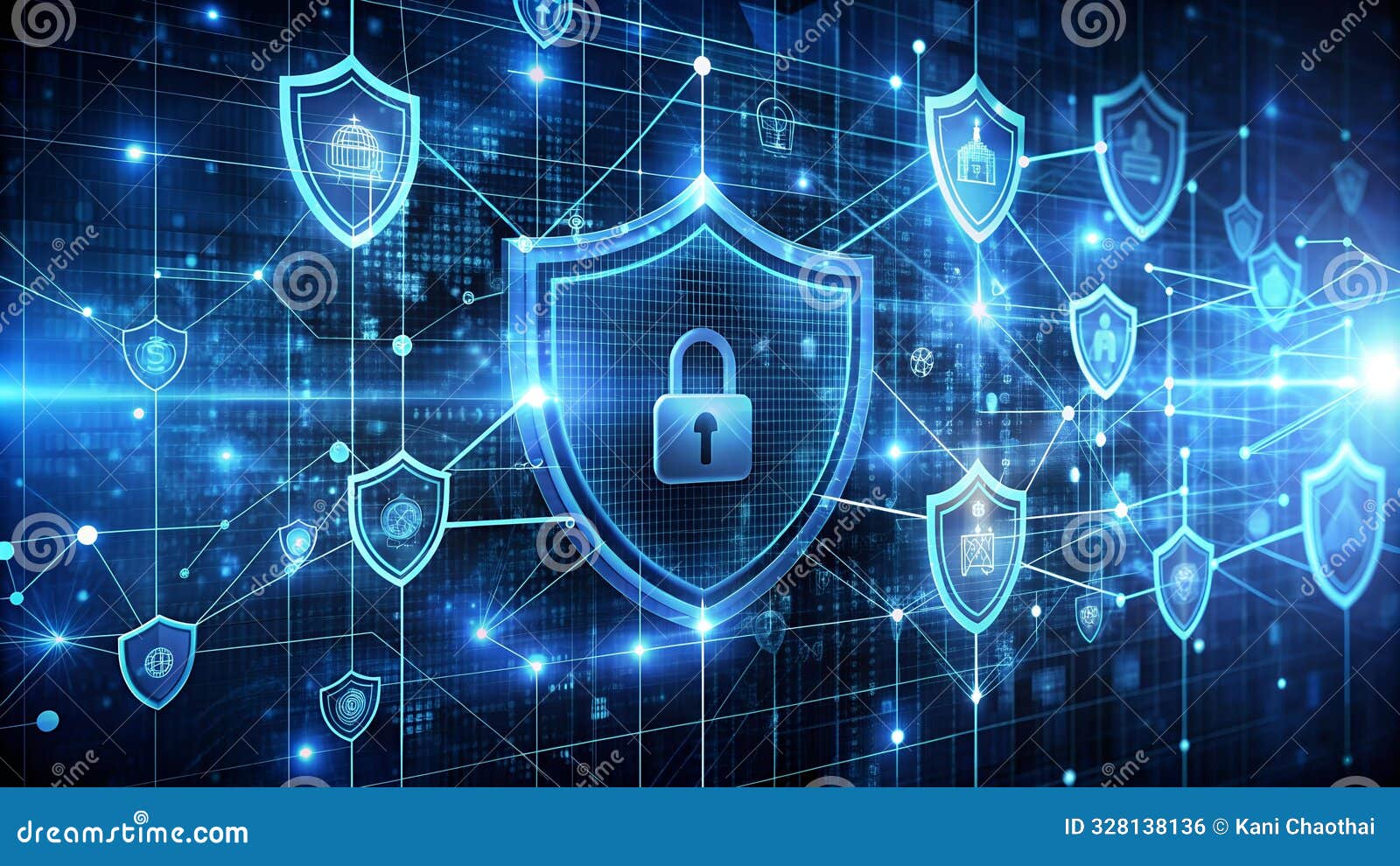 Cybersecurity Fortress A Visual Representation Of Threat Detection And