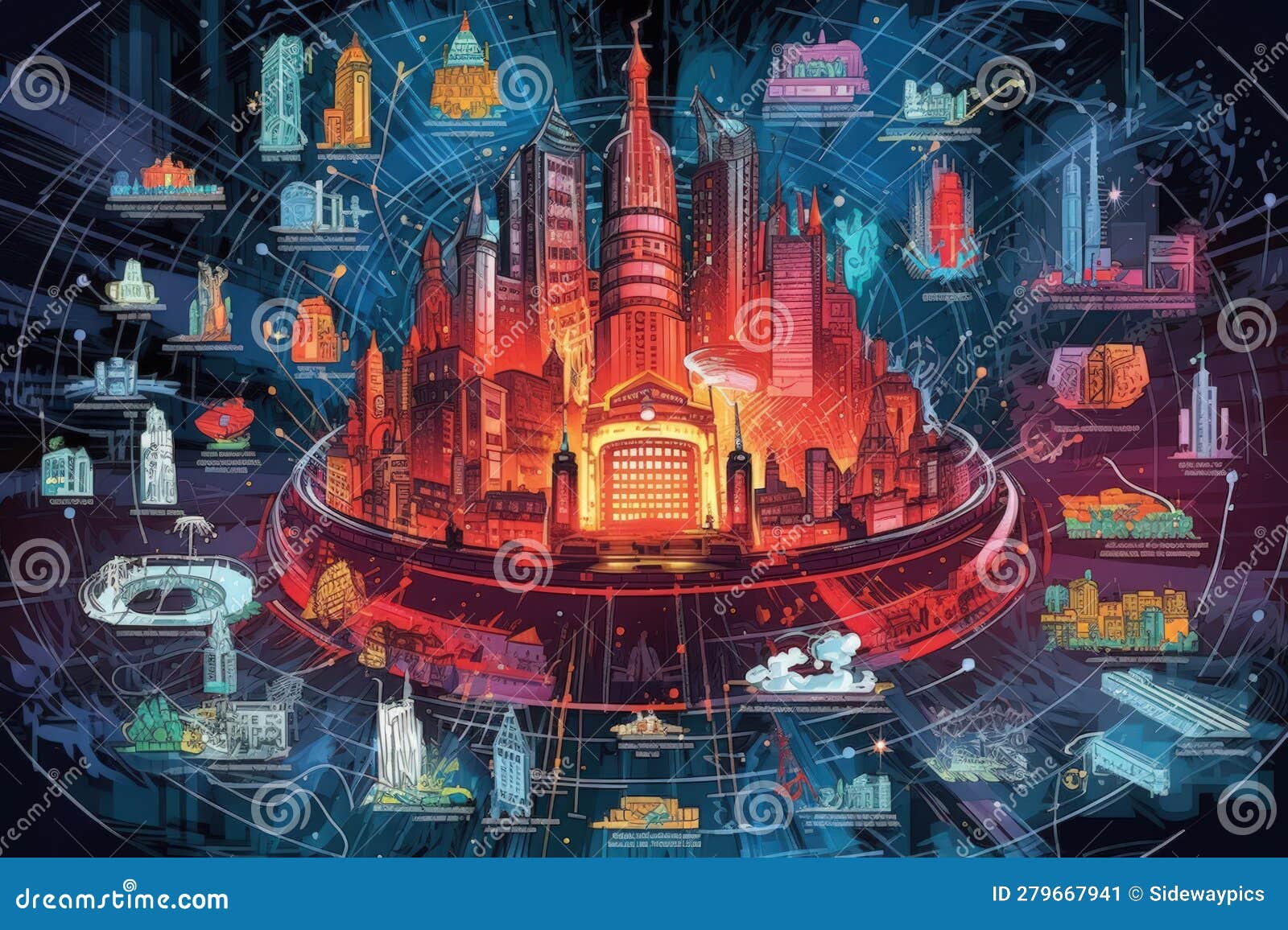 Cybersecurity - Generative AI Stock Illustration - Illustration of ...