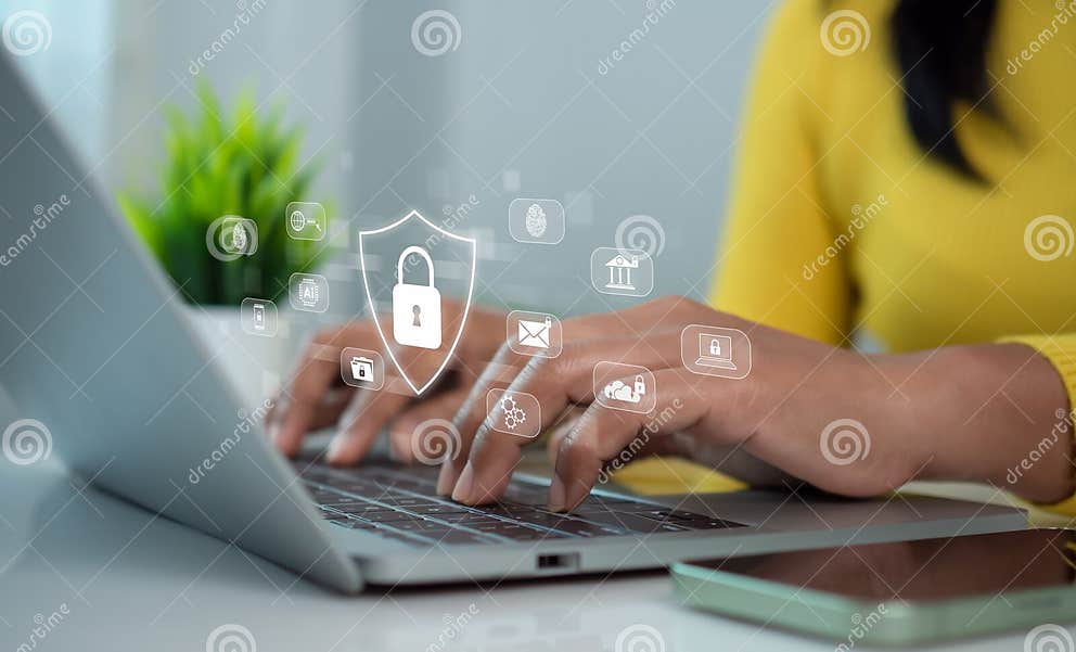 Cybersecurity and Global Network Security Technology Concept ...