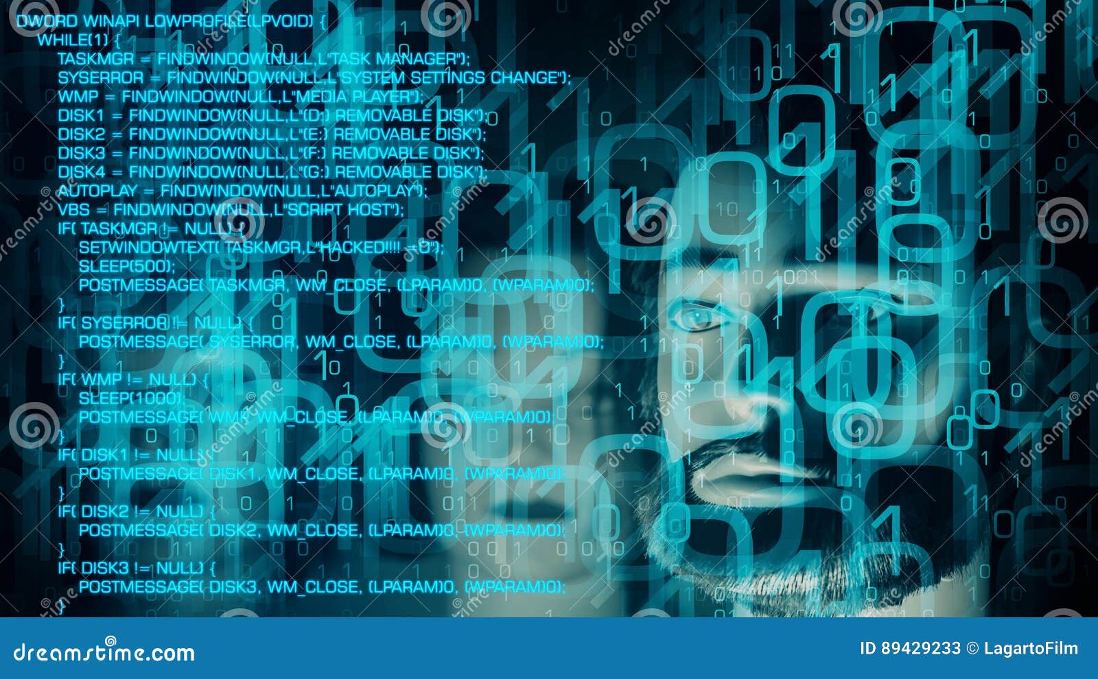 Cybersecurity Hacker Hacking Computer Password Stock Illustration ...