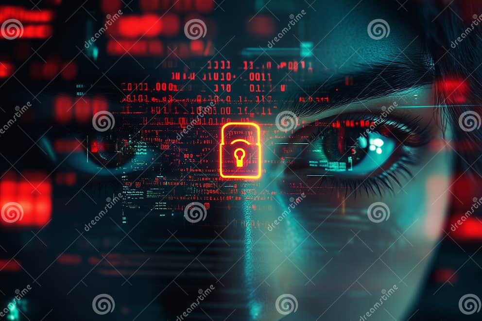 Cybersecurity and Hacking on the Network Stock Photo - Image of ...