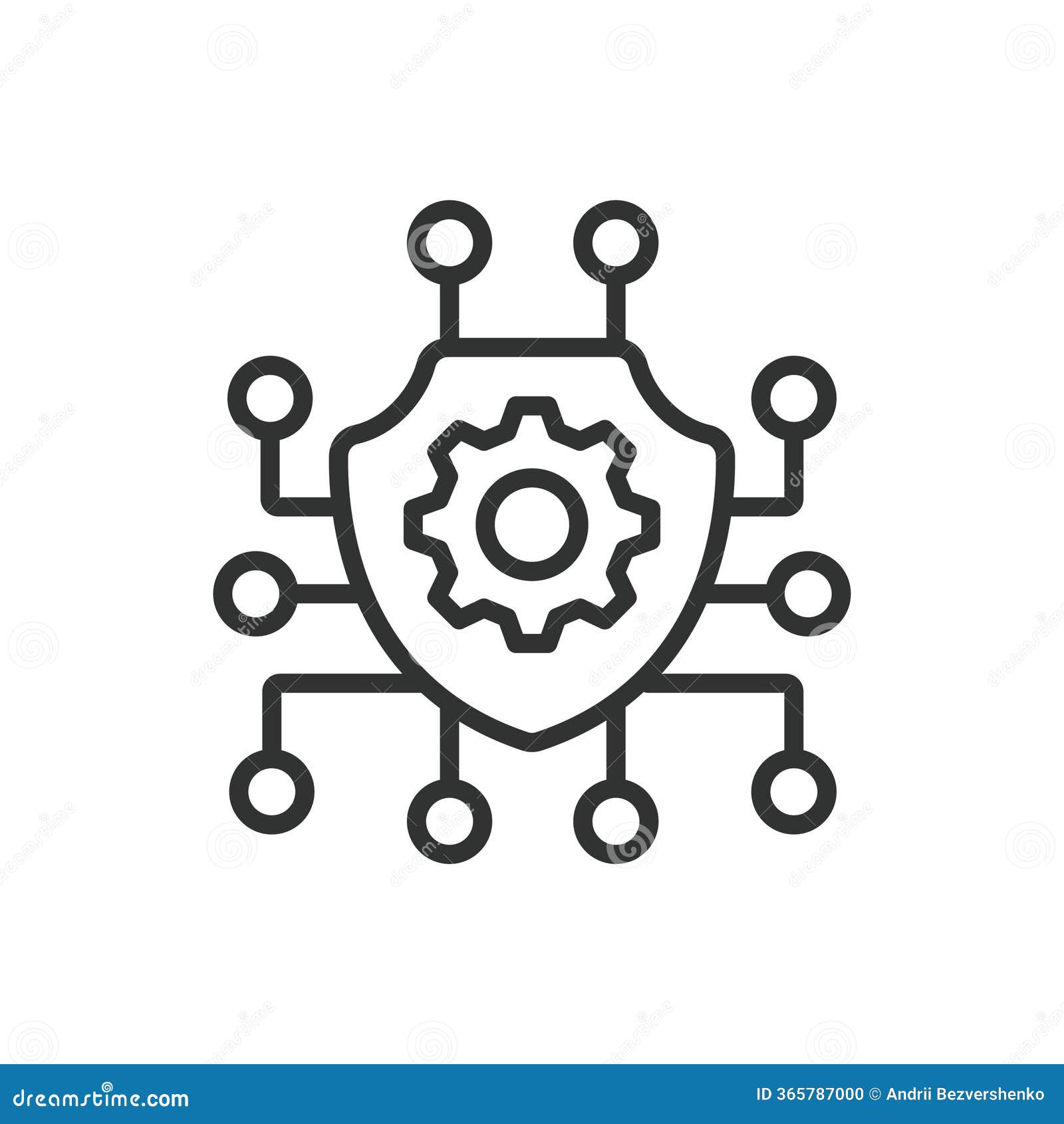 Cybersecurity Icon. Monochrome Simple Remote Work Icon For Templates ...