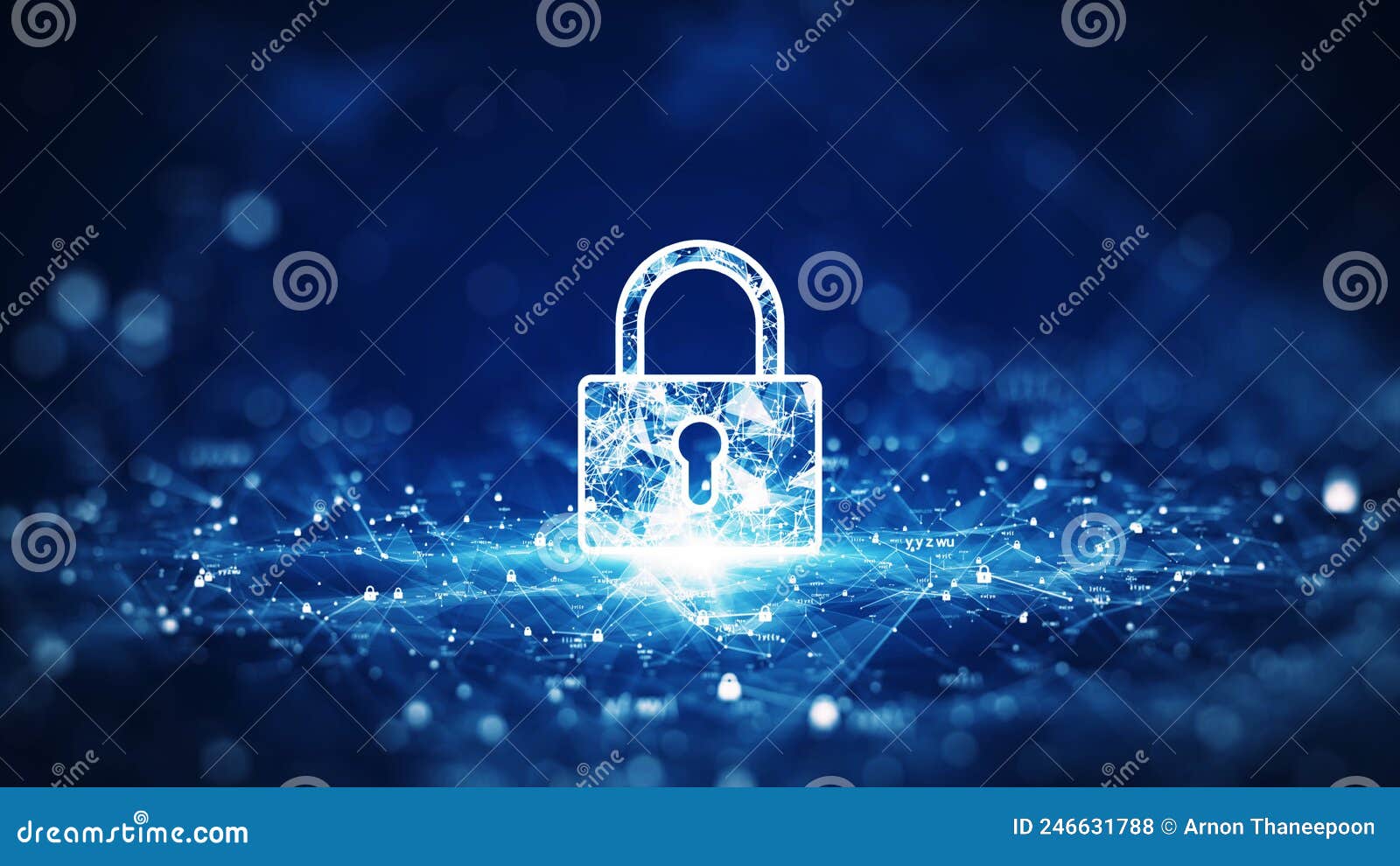Cybersecurity And Information Or Network Protection. Future Tech Vector ...