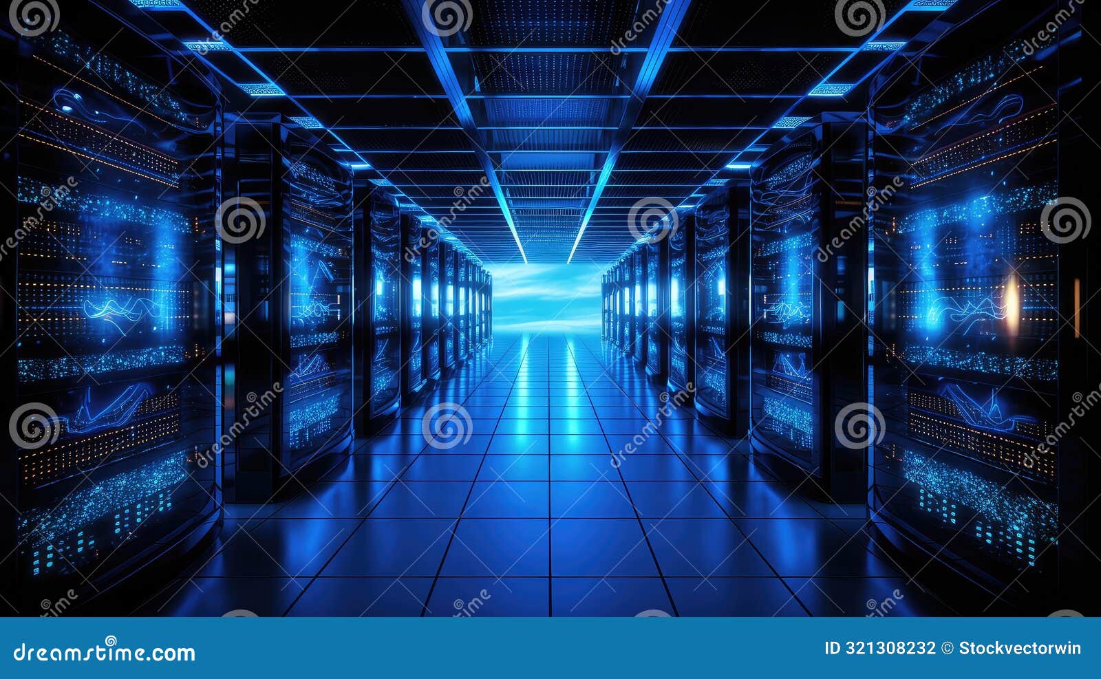 Cybersecurity And Information Or Network Protection. Future Tech Vector ...