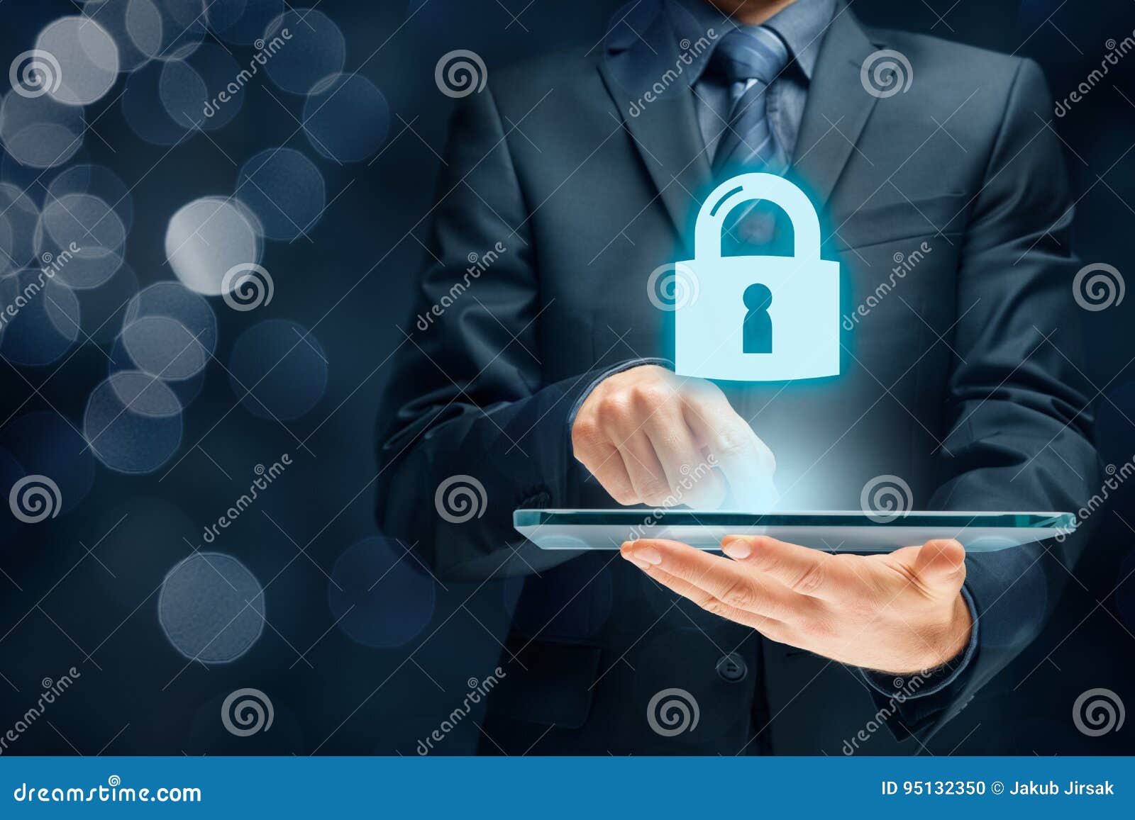Cybersecurity Internet Concept Stock Photo - Image of padlock, male ...