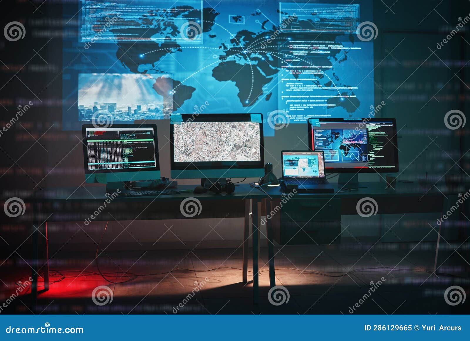 Cybersecurity, Isolated and Global Presentation with Map Graphic for ...