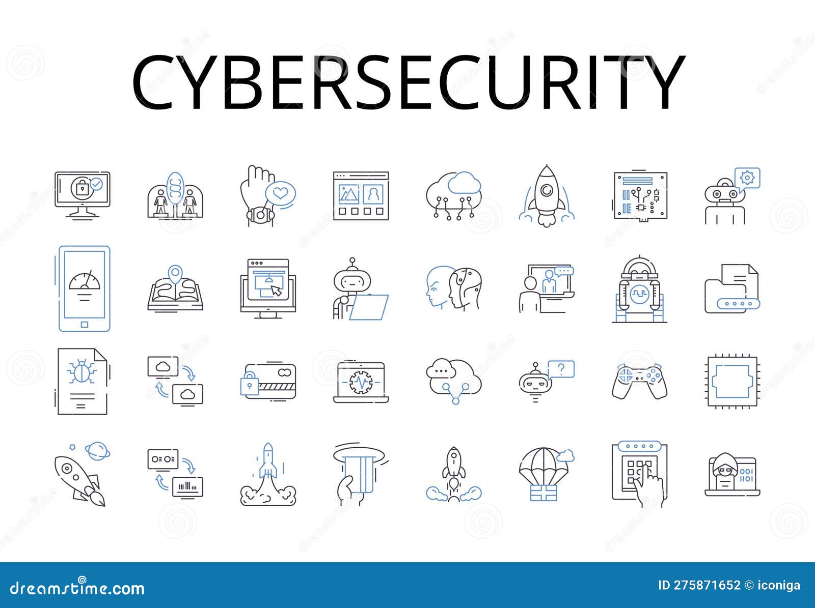 Cybersecurity Line Icons Collection. Data Protection, Information ... Cybersecurity Line Icons Collection. Data Protection, Information ...