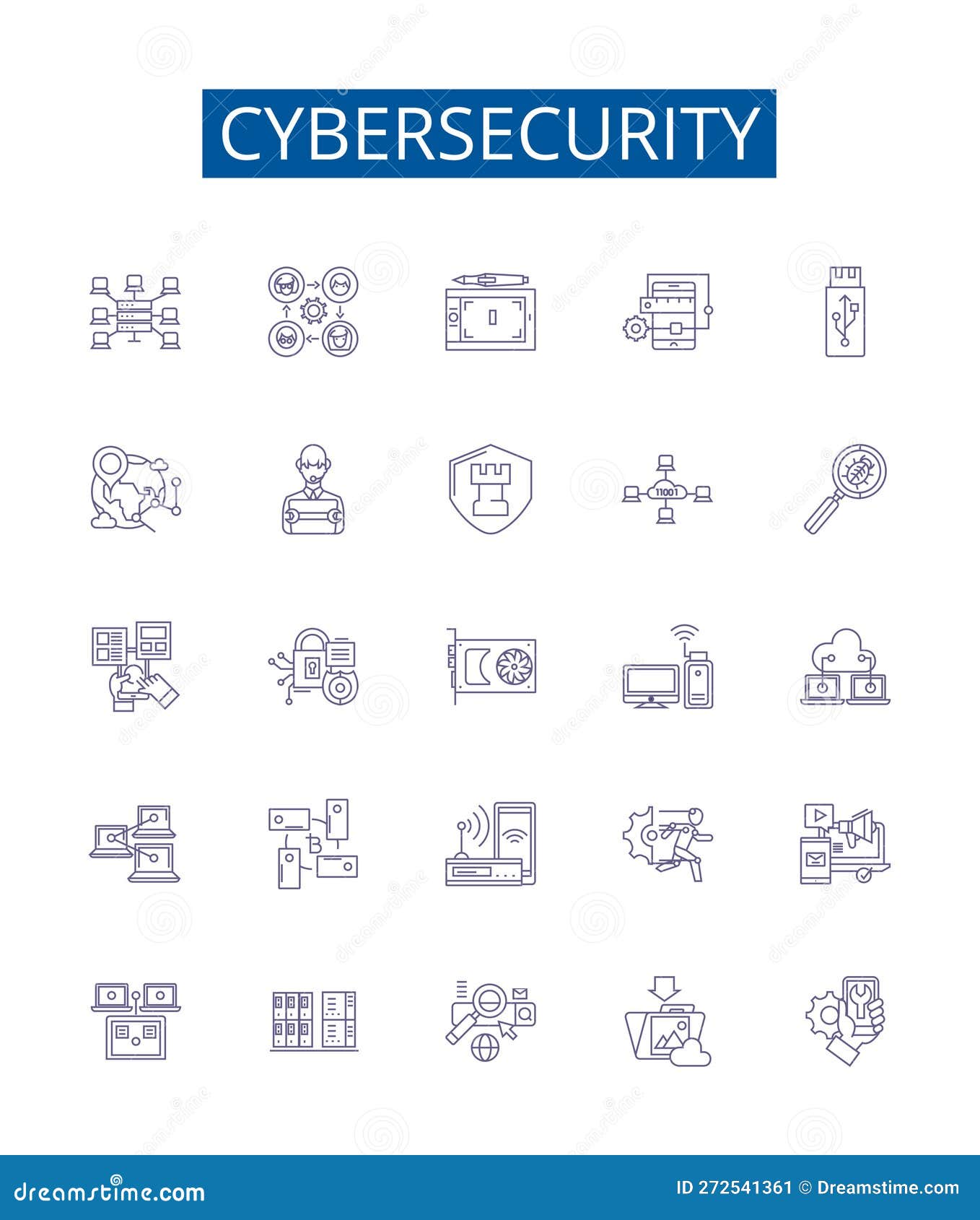 Cybersecurity Line Icons Collection. Data Protection, Information ... Cybersecurity Line Icons Collection. Data Protection, Information ...