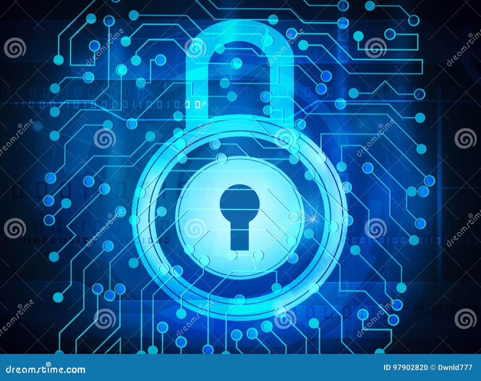 Cybersecurity Lock Seven Reds Stock Photography | CartoonDealer.com ...