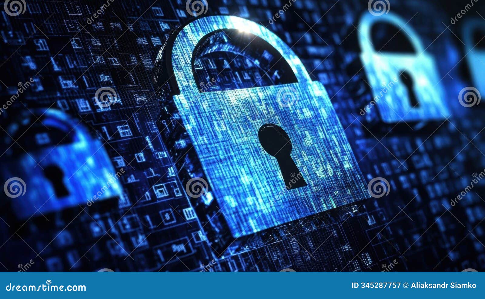 Cybersecurity Measures for Workplace Digitalization Stock Illustration ...
