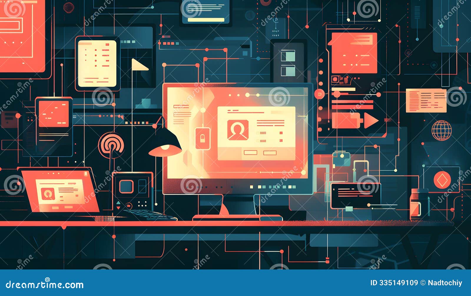 Cybersecurity Network Interface For Coding Data Monitoring Security