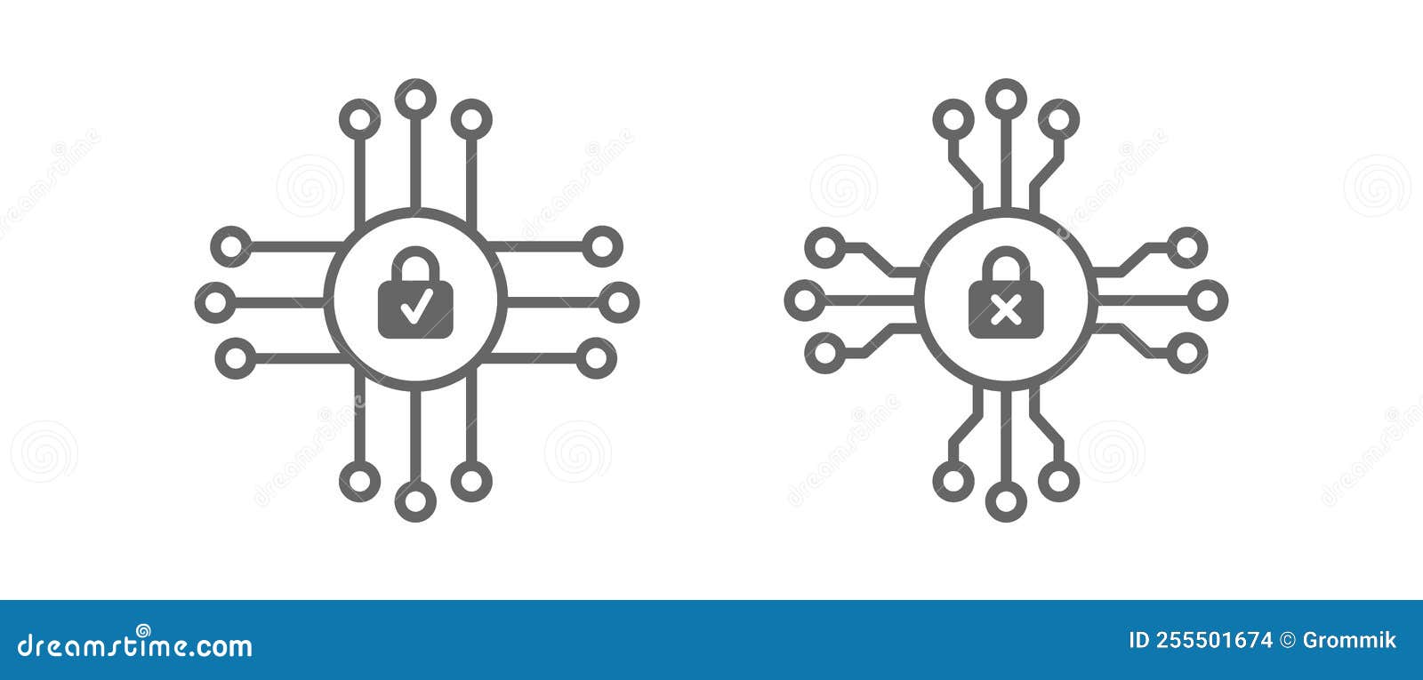 Cybersecurity. Network Protection Symbol Stock Vector - Illustration of ...