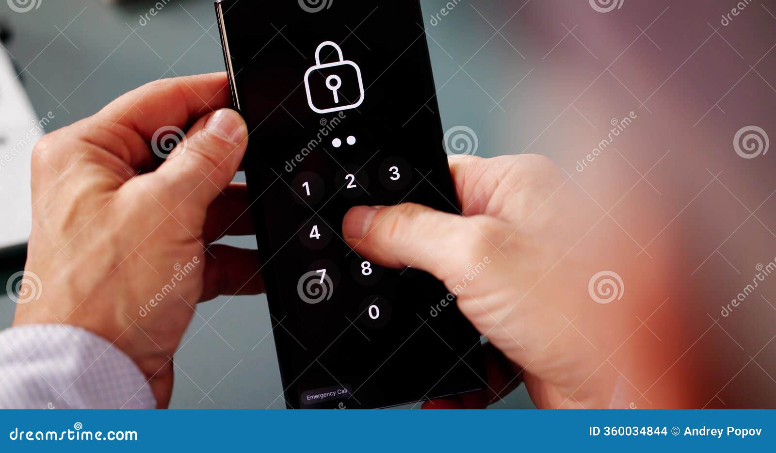 Cybersecurity Password on Phone. Bank Password Stock Photo - Image of ...