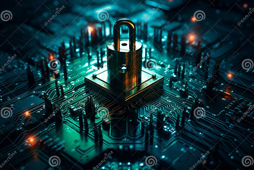 Cybersecurity and Privacy Concept of Data Protection Stock Illustration - Illustration of secure ...