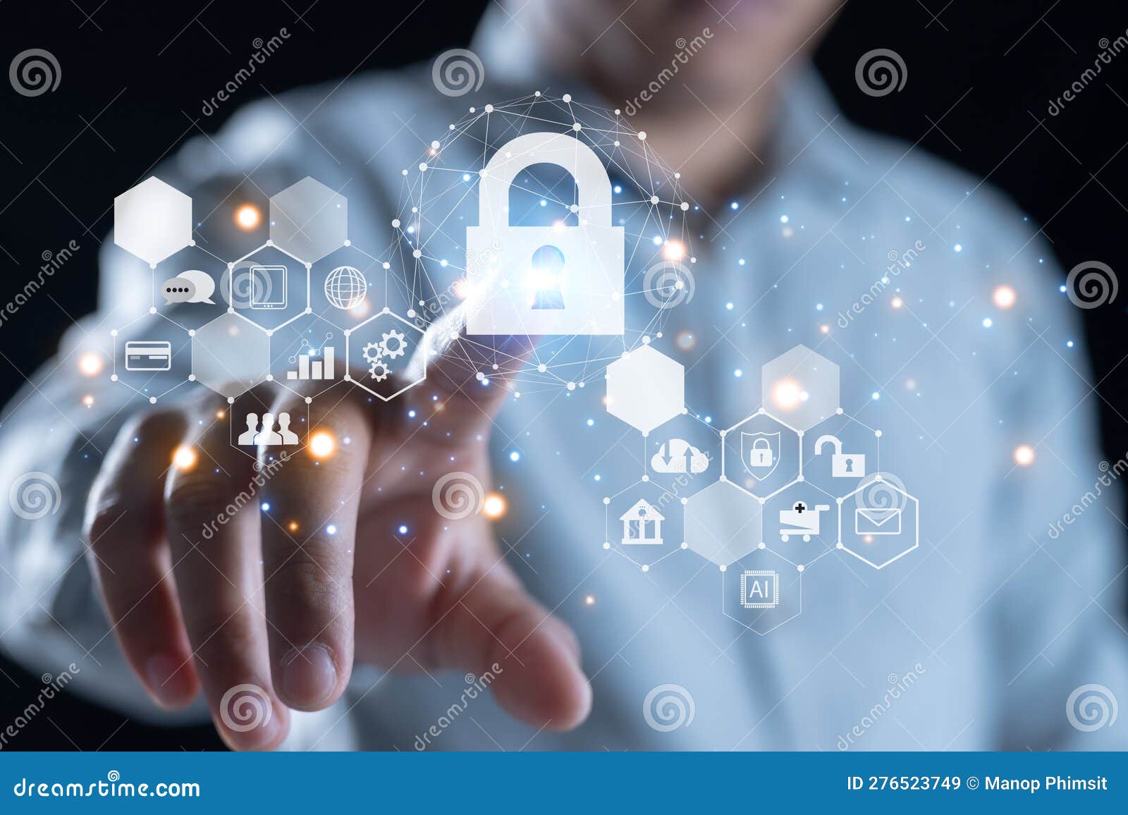 Cybersecurity and Privacy Concepts To Protect Data Stock Image - Image ...