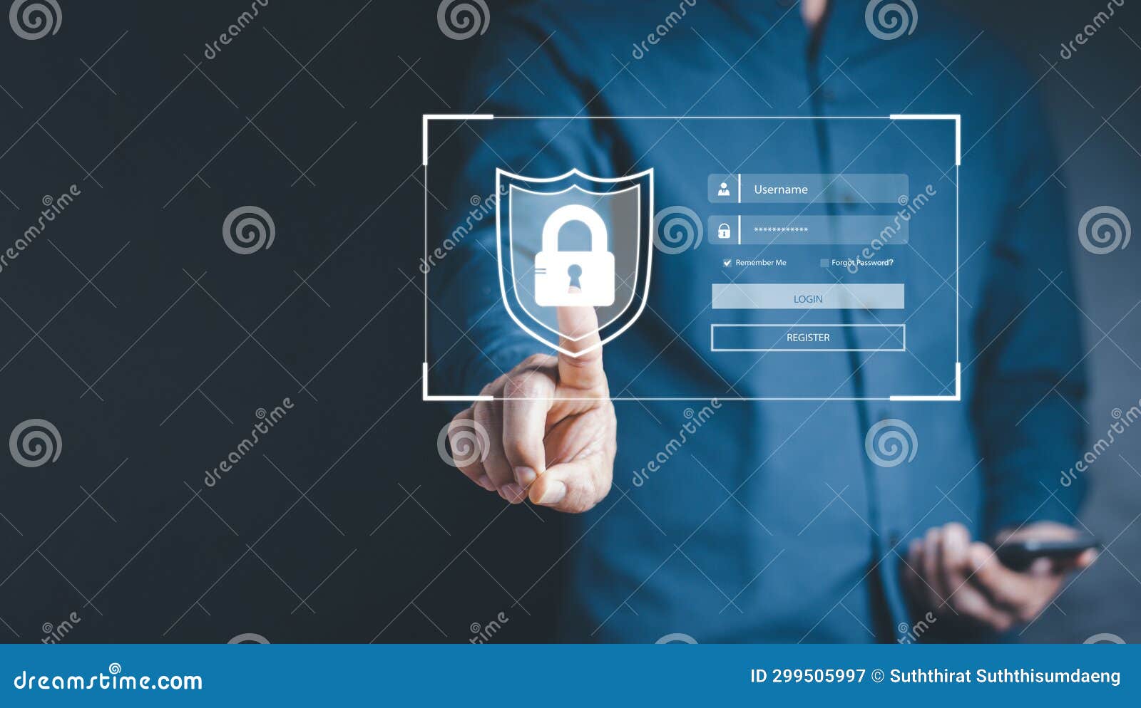 Cybersecurity and Privacy Concepts To Protect Data. Lock Icon and ...